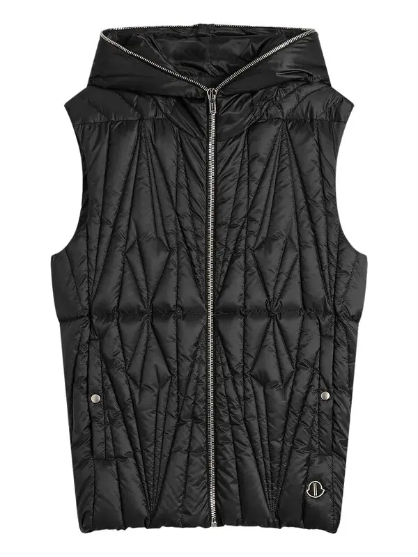 Rick Owens X Moncler Geocamo Ziplock Vest - Black