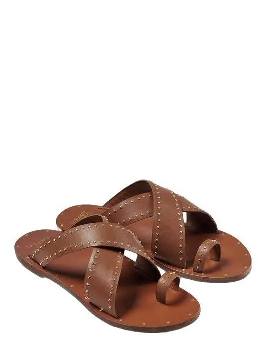 Beek Curlew Toe-ring Leather Sandals - Gold