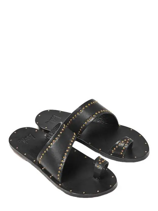 Beek Finch Studded Toe-ring Sandals - Black