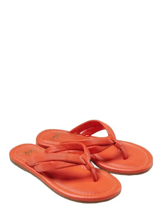 Beek Toucan Leather Flip Flops - Gold