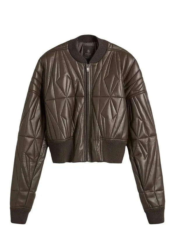 Rick Owens X Moncler Geocamo Cropped Jacket - Brown