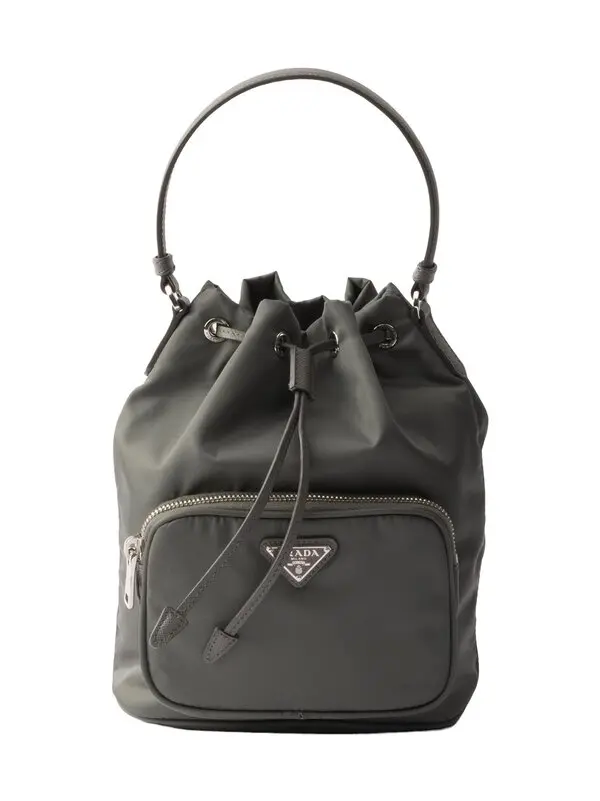 Prada Duet Re-nylon Bucket Bag - Grey