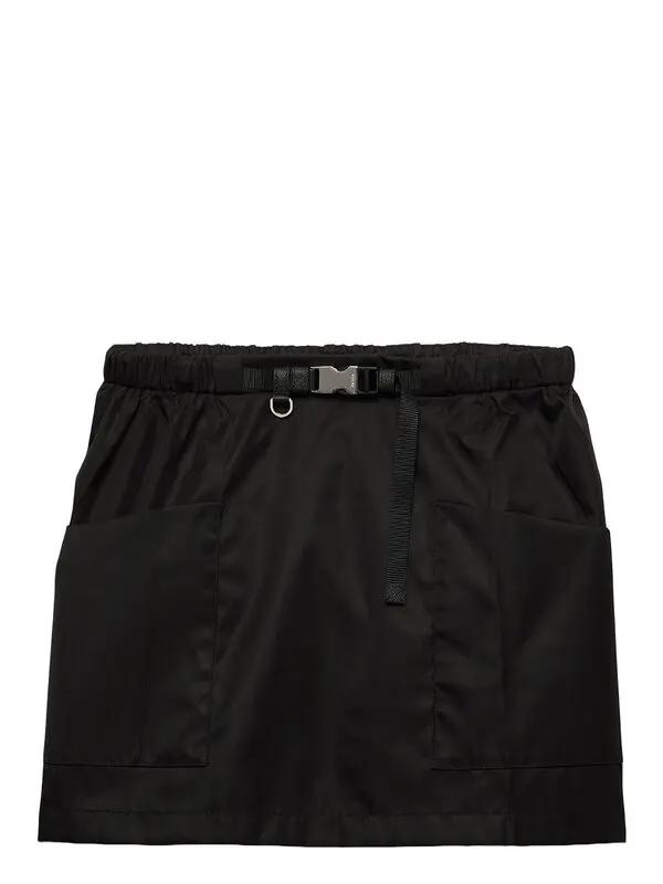 Prada Re-nylon Miniskirt - Black