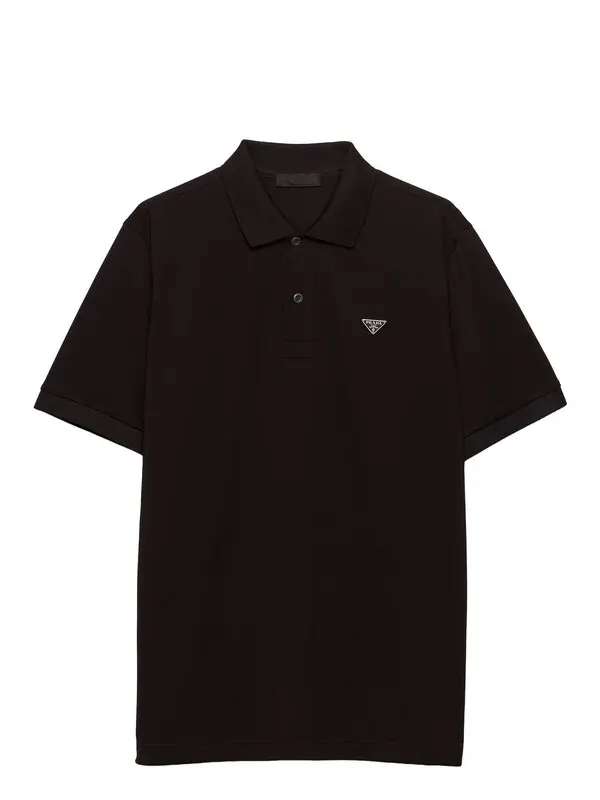 Prada Piqué Polo Hirt - Black