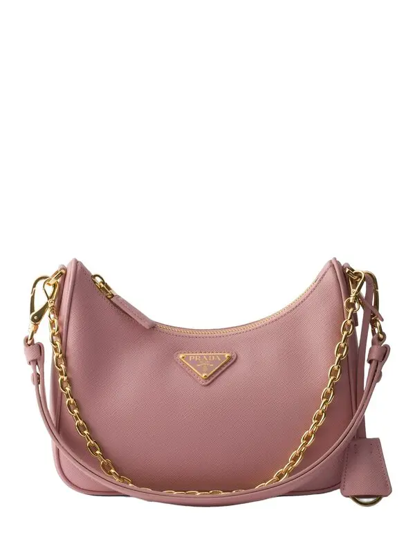 Prada Re-edition Mini Saffiano Leather Bag - Pink