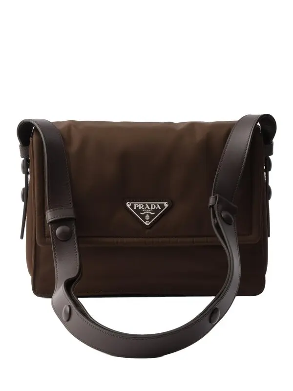Prada Small Padded Re-nylon Shoulder Bag - Brown