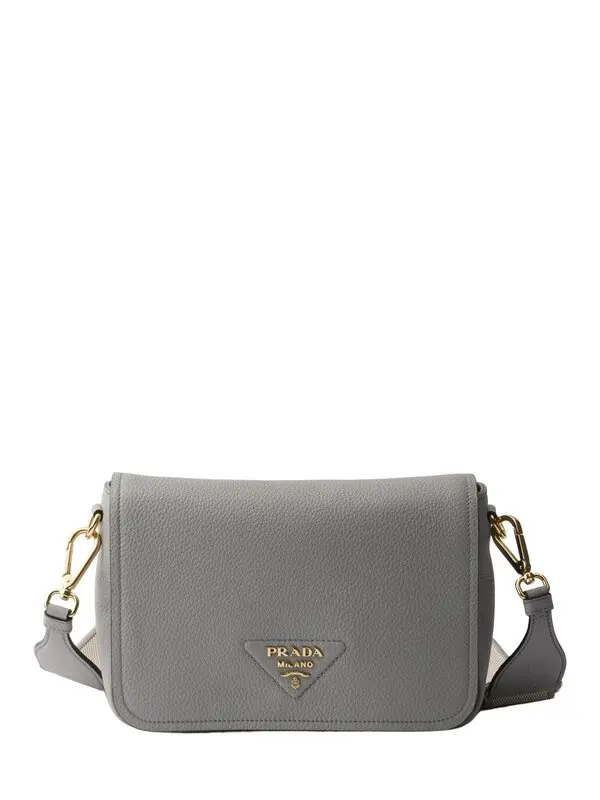 Prada Leather Shoulder Bag - Grey