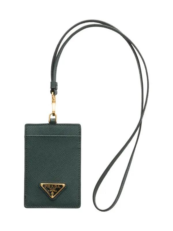 Prada Saffiano Leather Badge Holder - Green