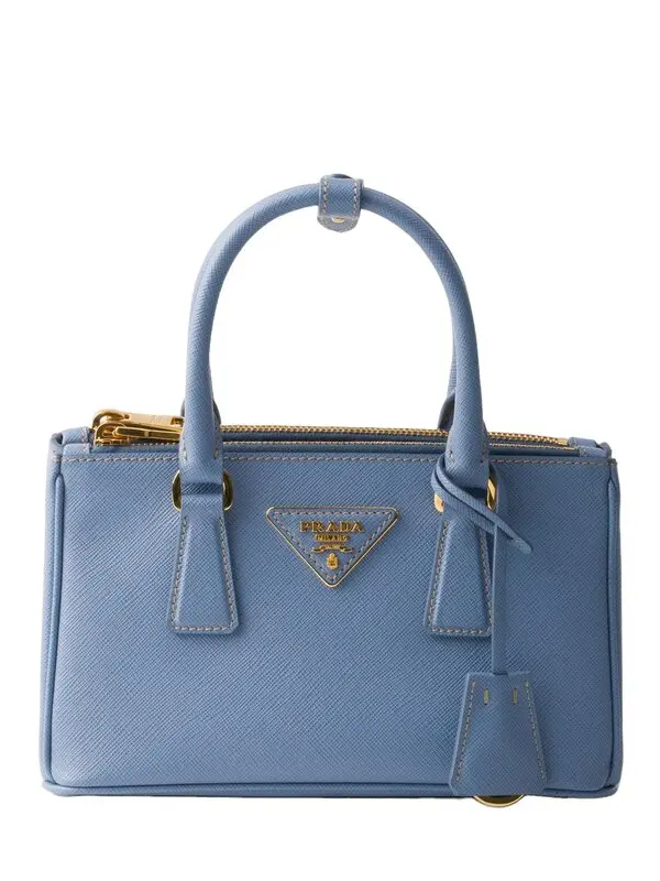 Prada Galleria Mini Saffiano Leather Bag - Blue