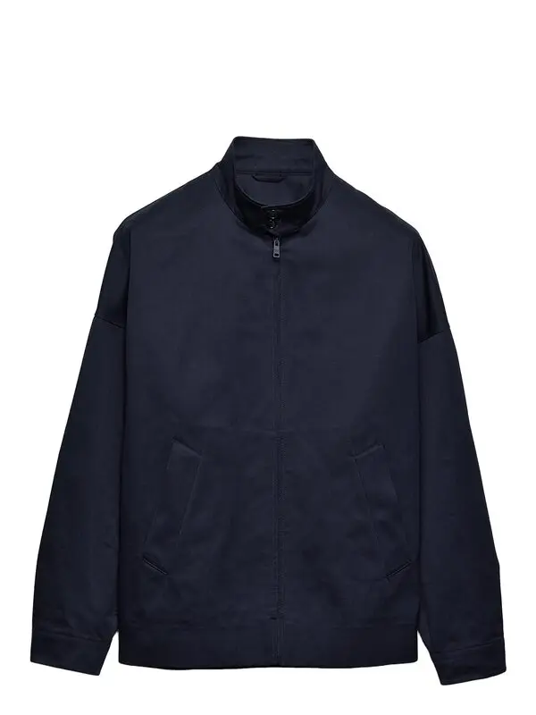 Prada Cotton Blouson Jacket - Blue