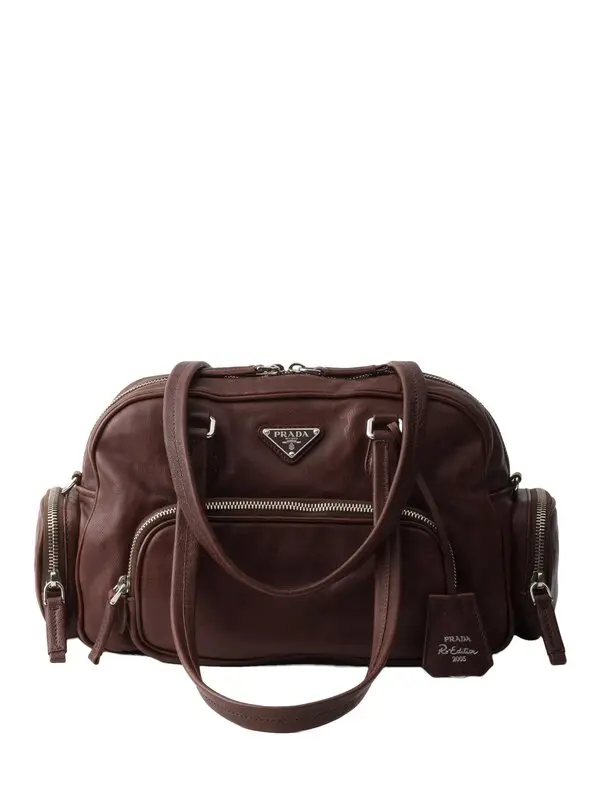 Prada Medium Leather Top-handle Bag - Brown
