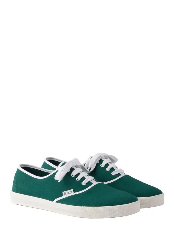 Prada Drill Fabric Sneakers - Green