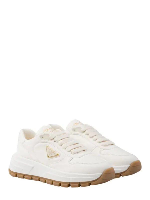 Prada Prax 01 Leather Sneakers - Neutral