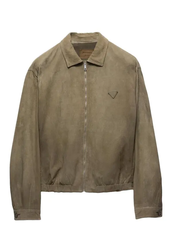 Prada Suede Shirt Jacket - Green