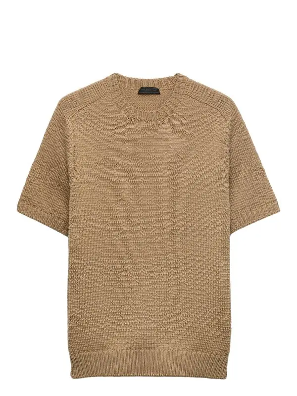 Prada Short-sleeved Wool Sweater - Brown