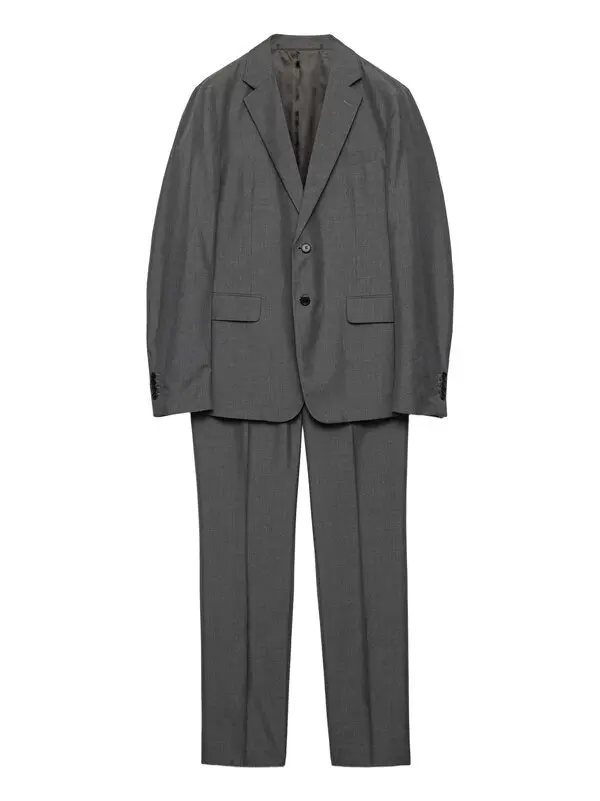 Prada Single-breasted Silk Suit - Grey