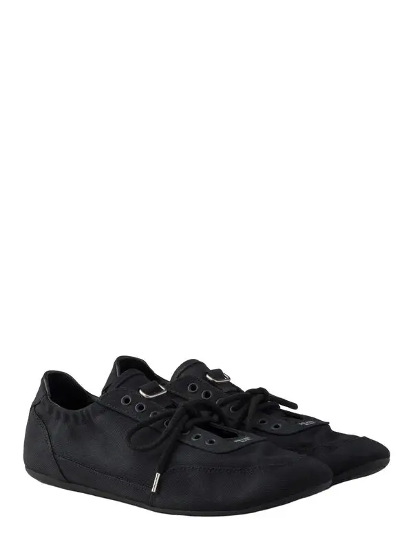 Prada Collapse Canvas Sneakers - Black