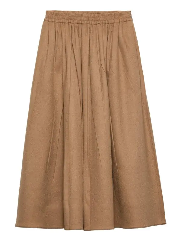 Prada Midi Circle Skirt - Brown