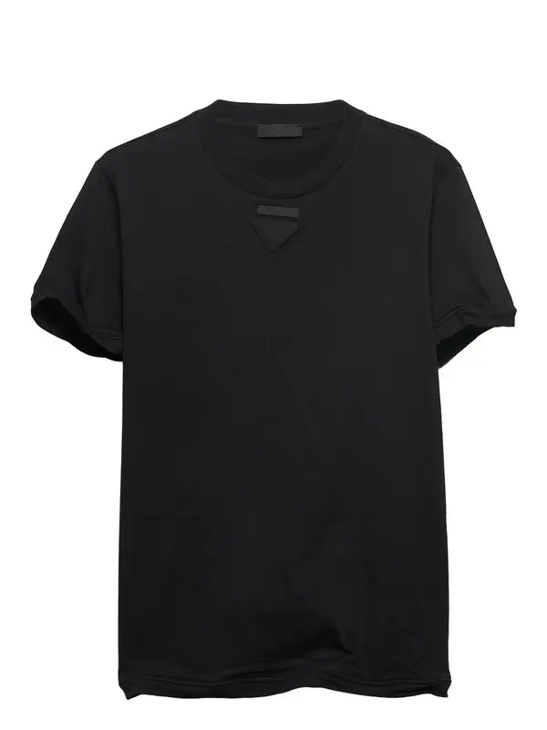 Prada Shapeable Cotton T-shirt - Black