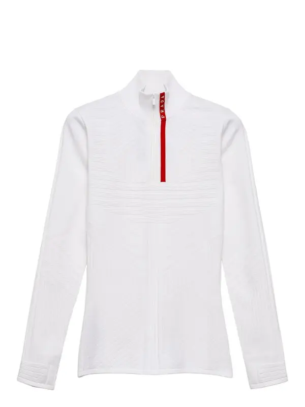 Prada Re-nylon Turtleneck Sweater - White