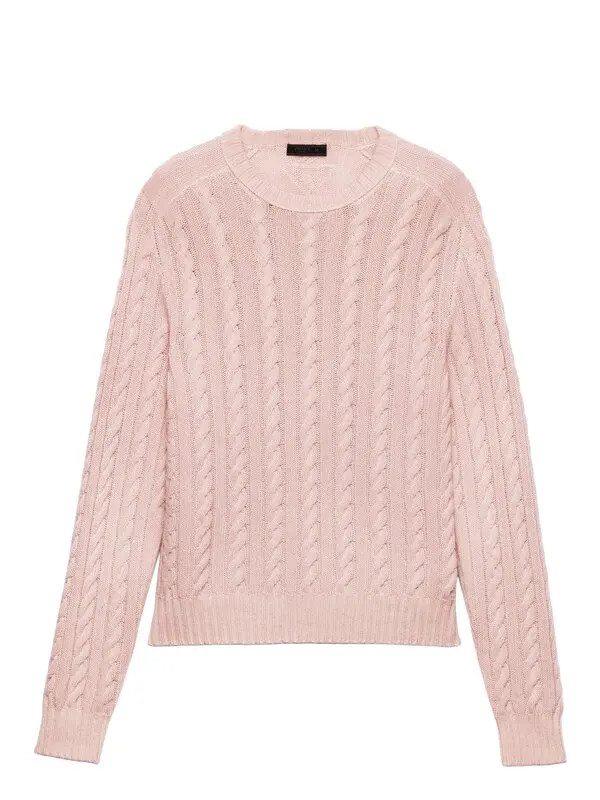 Prada Wool And Cashmere Crew-neck Sweater - Pink