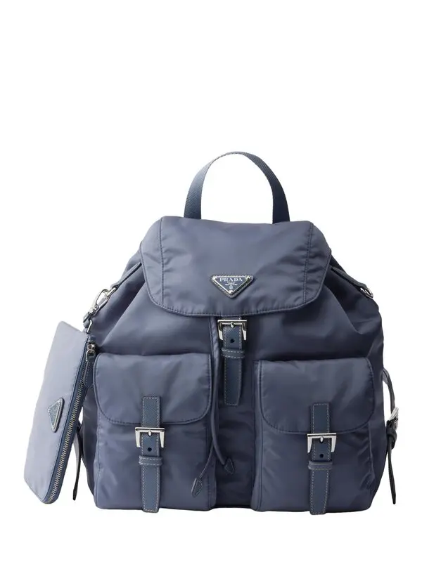 Prada Medium Re-nylon Backpack - Blue