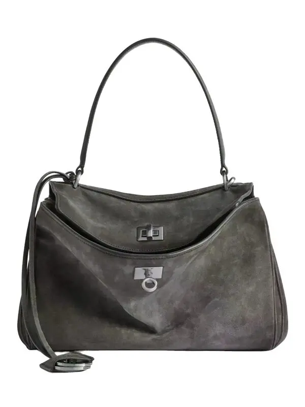 Balenciaga Turn-lock-fastening Shoulder Bag - Grey