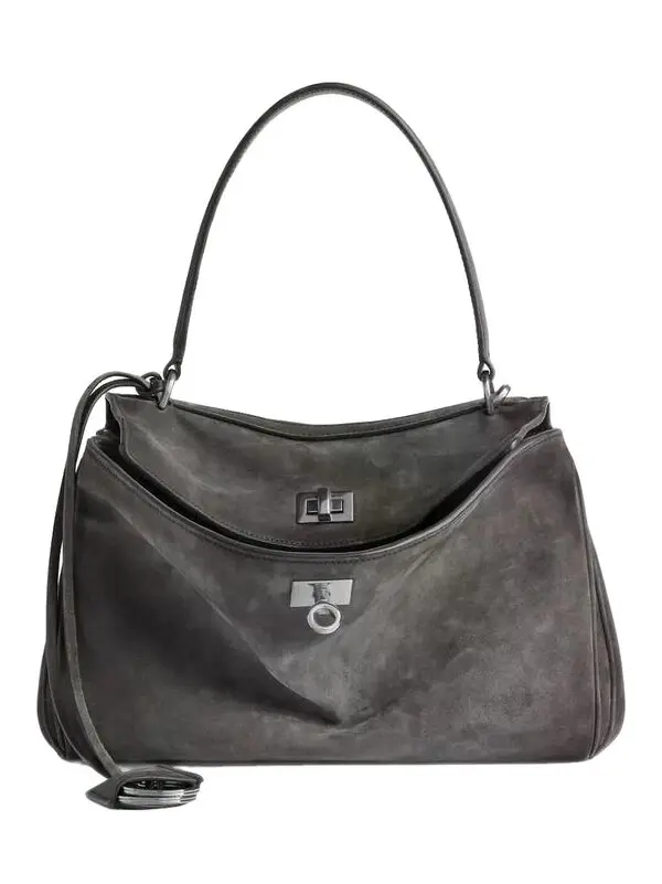 Balenciaga Turn-lock-fastening Shoulder Bag - Grey