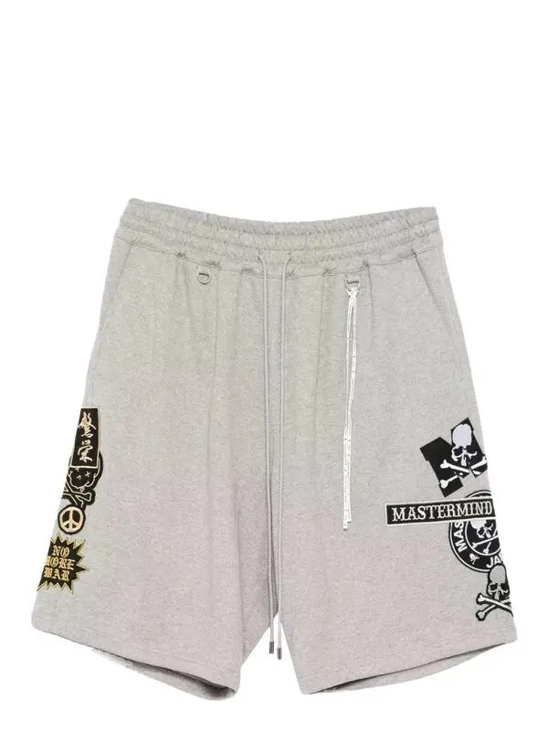 MASTERMIND WORLD Logo-appliqué Shorts - Grey