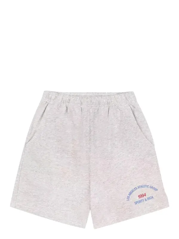 SPORTY & RICH Logo-print Track Shorts - Grey