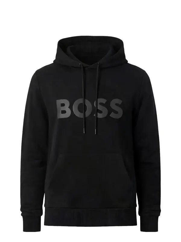BOSS Logo-detail Hoodie - Black
