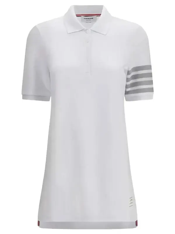 Thom Browne 4-bar Stripe Polo Dress - White
