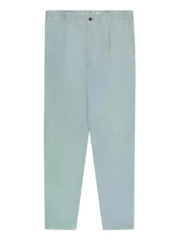 SLOWEAR Tapered Fit Cotton Trousers - Blue