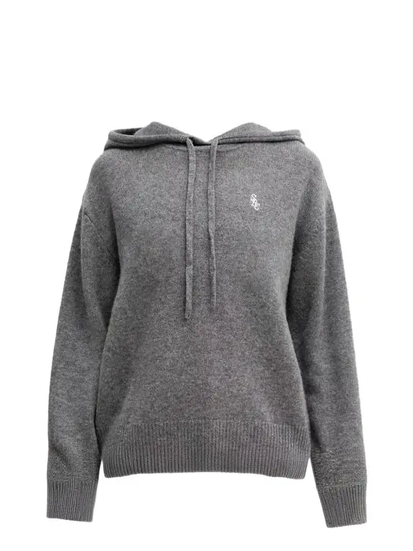 SPORTY & RICH Cashmere Hoodie - Grey