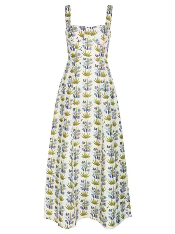 EMPORIO SIRENUSE Floral Print Midi Dress - White