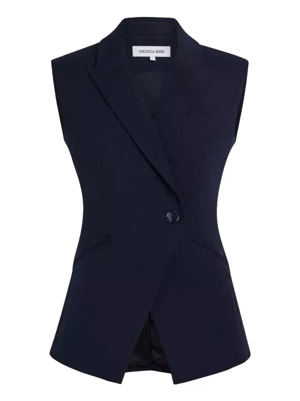 Veronica Beard Asymmetric Button Blazer - Blue