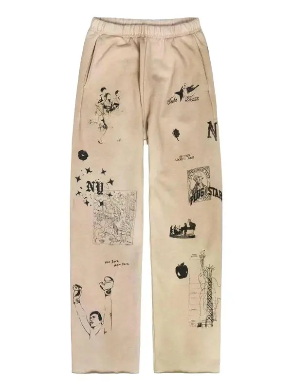 DUKE + DEXTER Printed Track Pants - Neutrals