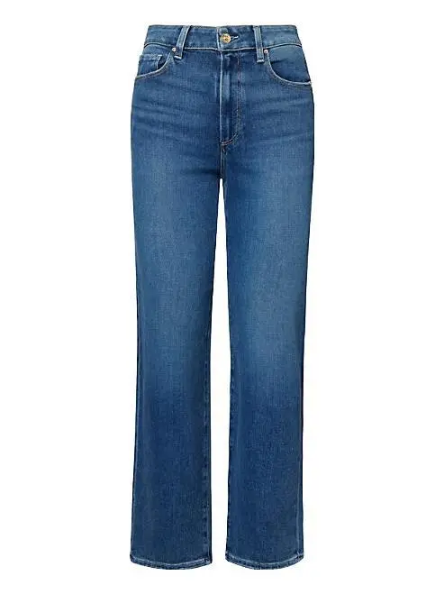 Paige Ankle Grazer Straight Leg Jeans - Aquarius