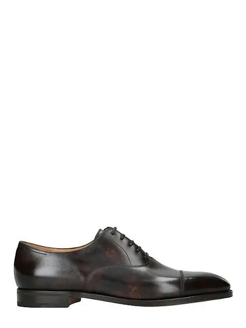 John Lobb City Ii Leather Oxford Shoes - Dark Brown