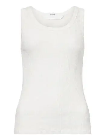 MOTHER The Runner Up Cotton Tank Top - Fluff