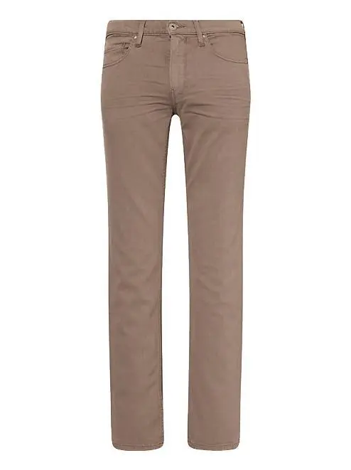 Paige Lennox Slim-fit Stretch-denim Jeans - Natural Stone