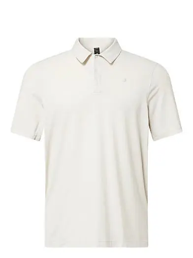 Lululemon Logo Sport Short-sleeve Stretch-woven Polo T-shirt - Bone