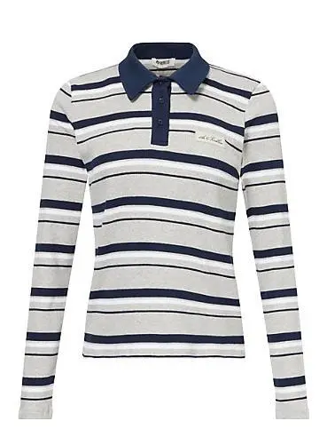 4TH & RECKLESS Liliana Striped Cotton Rugby Top - Multi