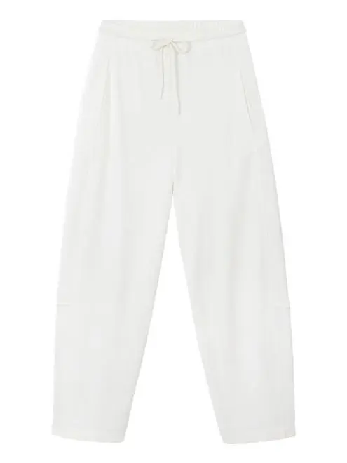 THE WHITE COMPANY Seam-detail Barrel-leg Cotton-jersey Jogging Bottoms - Autumnwhit