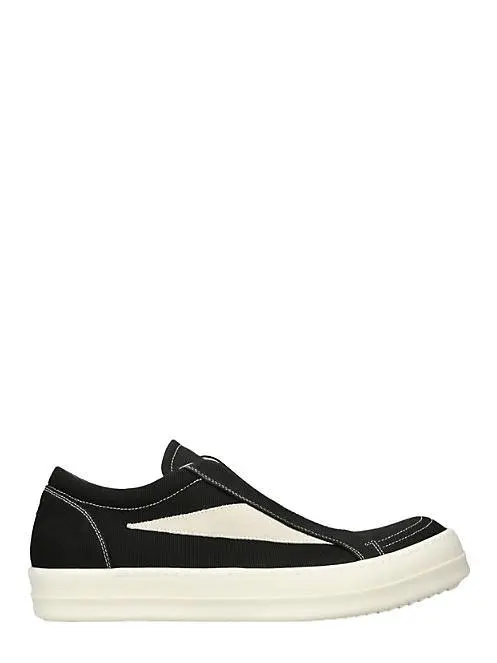 Rick Owens Vintage Laceless Canvas Trainers - Blk/white