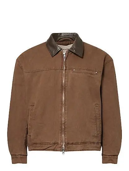 THE COUTURE CLUB Washed Padded Cotton-twill Jacket - Brown
