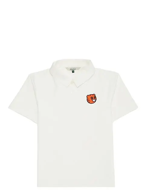 MALBON Cub Buckets Stretch-woven Polo Shirt - White