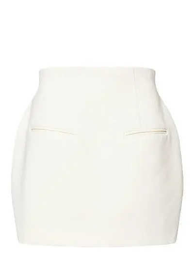 Oddmuse High-rise Mini A-line Skirt - Cream