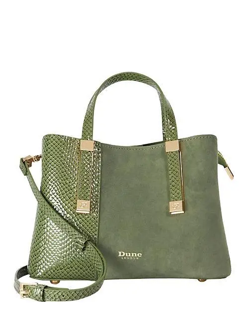 DUNE Mini Faux-leather Tote Bag - Sage Synthetic