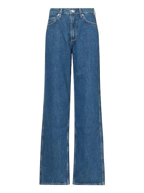 Rag & Bone Shea Straight-leg Denim Trousers - Cornflower
